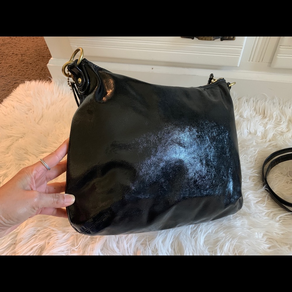 Coach Daisy Liquid Gloss Pocket Hobo/ Swing Bag - Gem